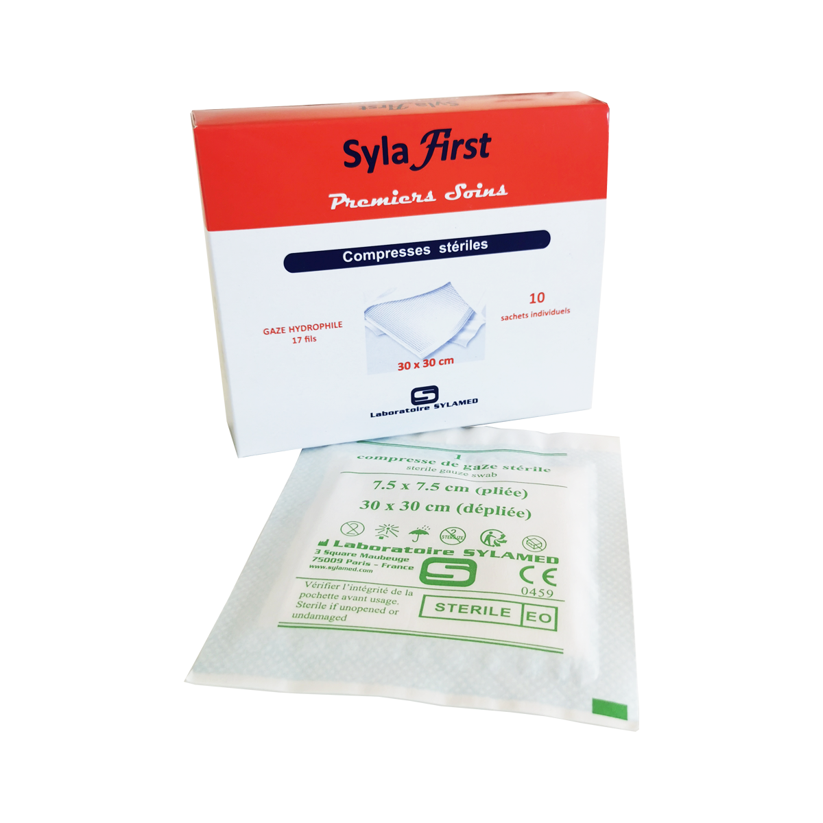 LOT DE 10 COMPRESSES STÉRILES - Synergies Vector